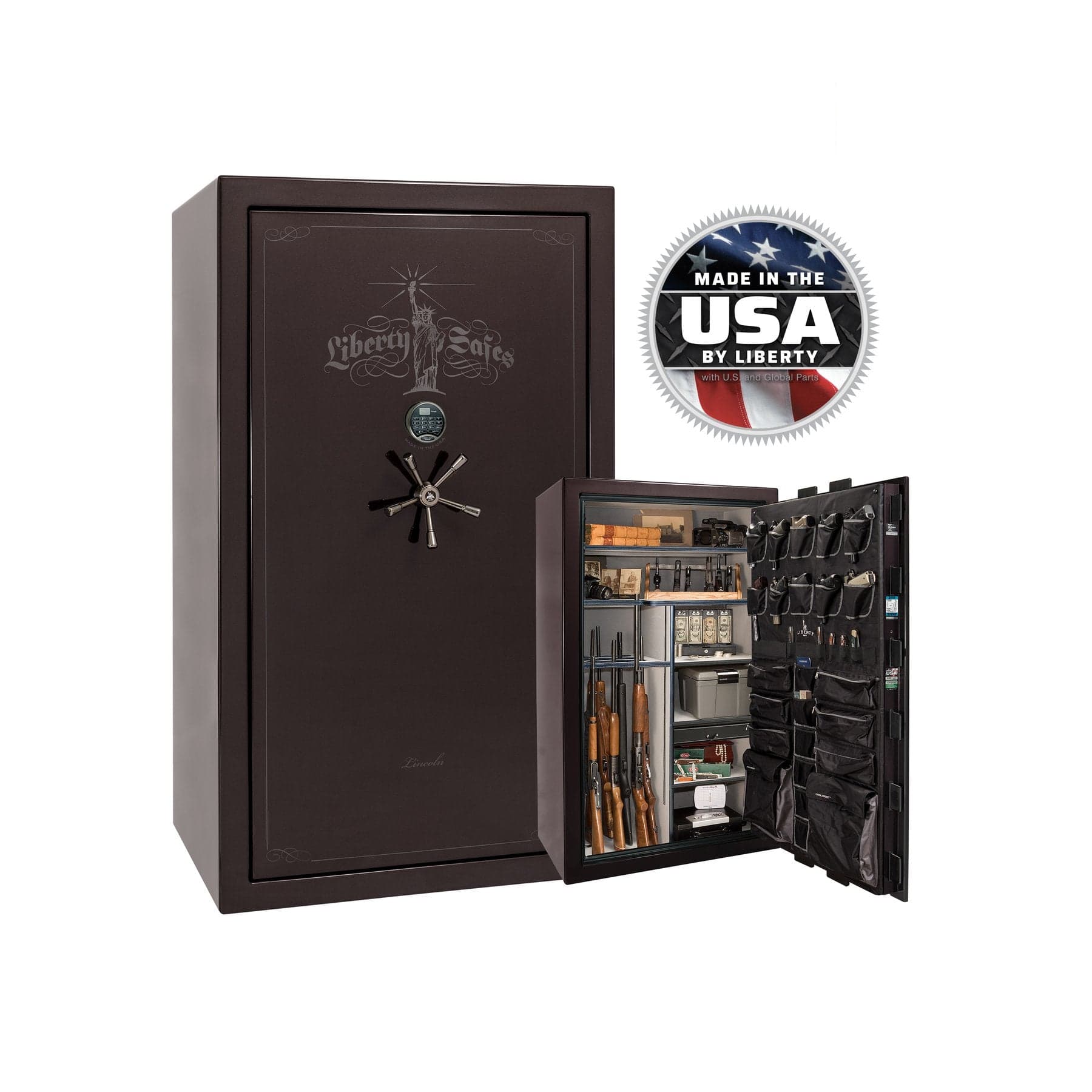 Liberty Lincoln 50 - High-Capacity Fireproof Gun Safe – Heavy Metal Gun ...